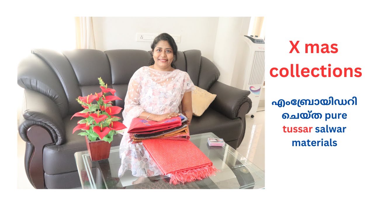 Unstitched salwars in Pure tussar | festive collections| - YouTube