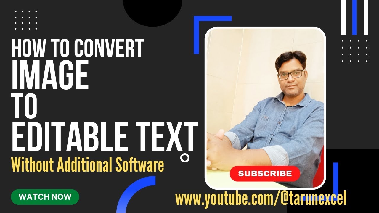 Image to Editable Text - YouTube