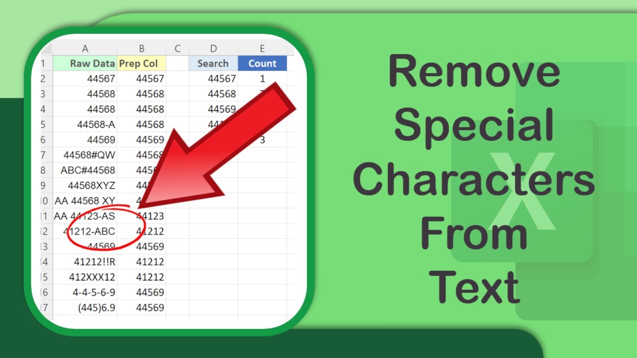 Remove Special Characters From Text String In Excel Excel Tips And