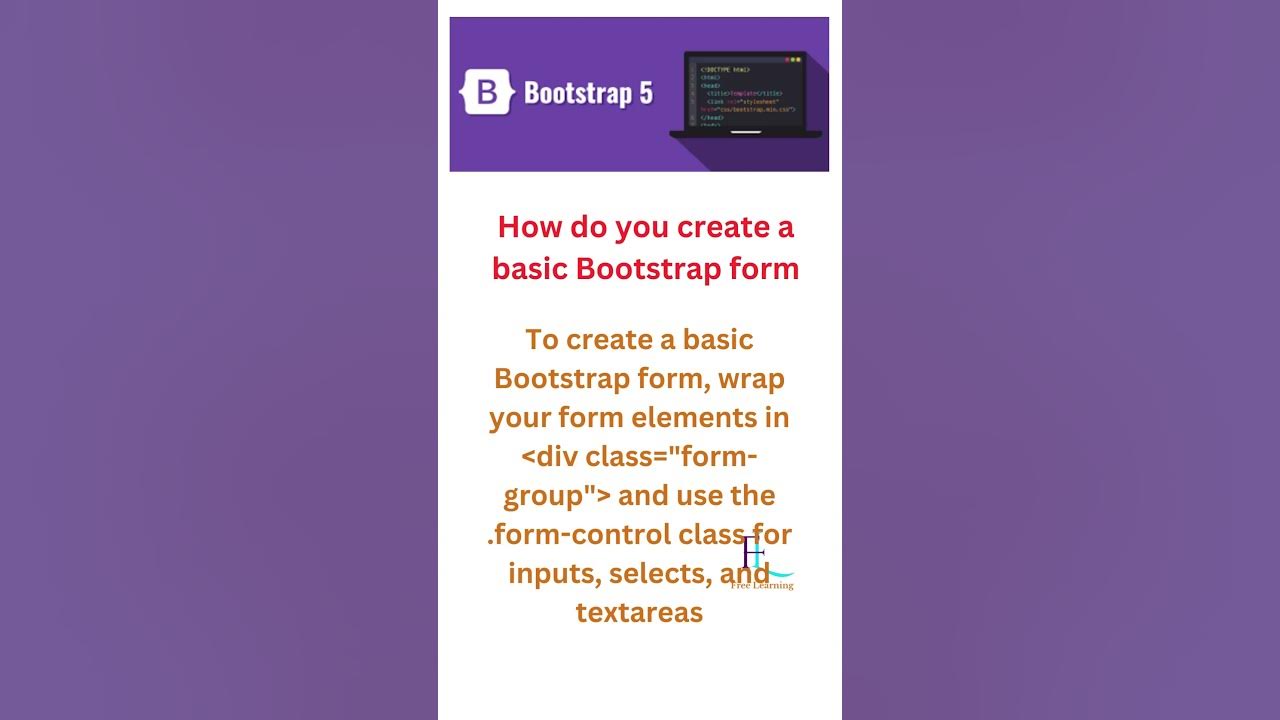 bootstrap | How do you create a basic Bootstrap form - YouTube