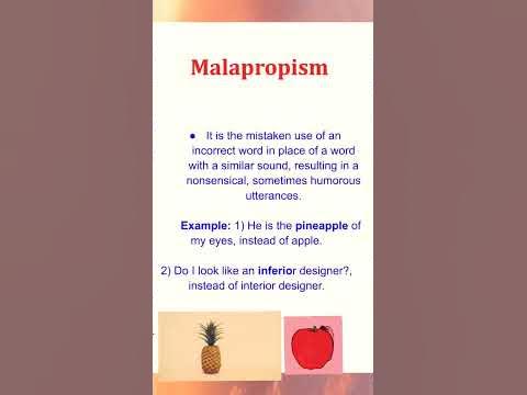 What is Malapropism? #shorts #literature #vocabulary #englishvocabulary ...