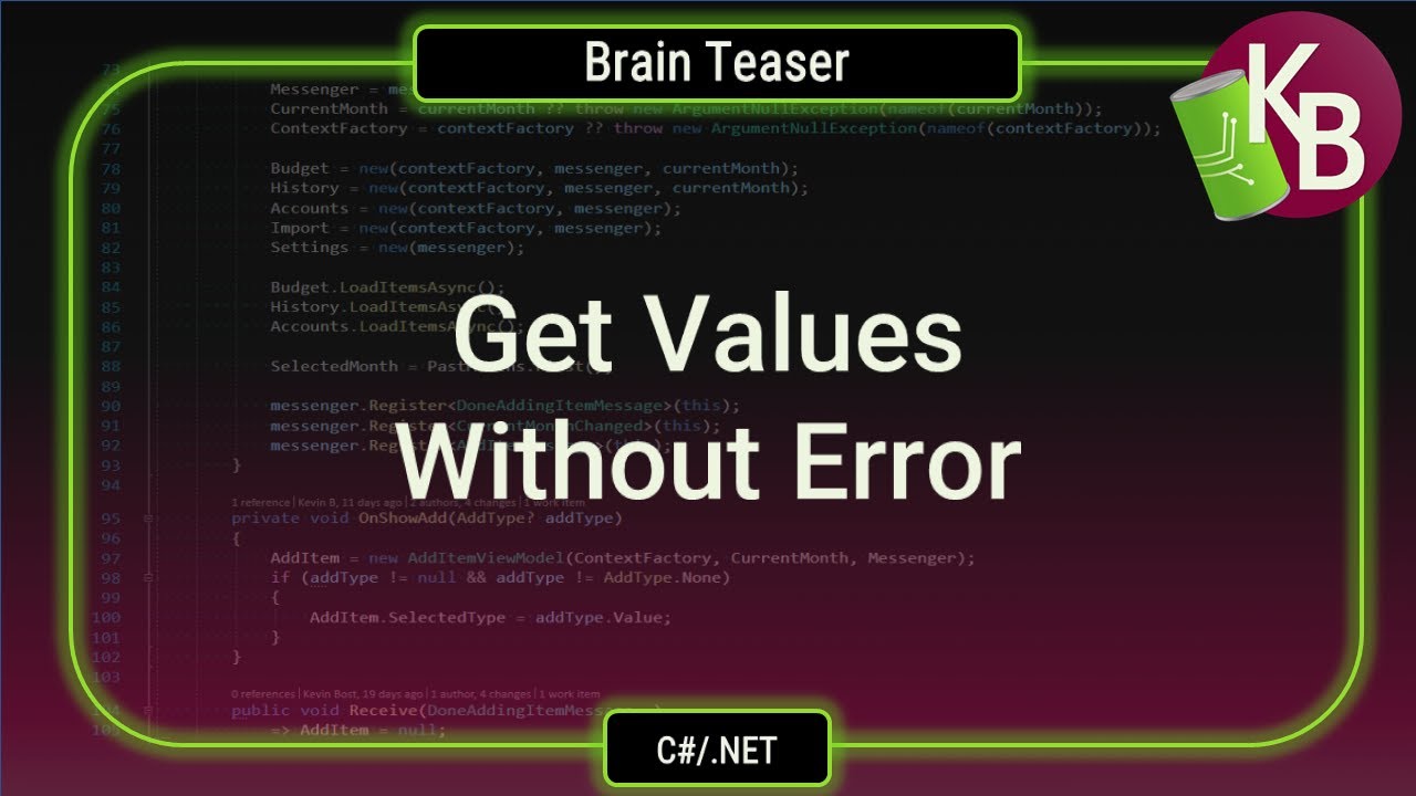 Brain Teaser: Get values without error - YouTube