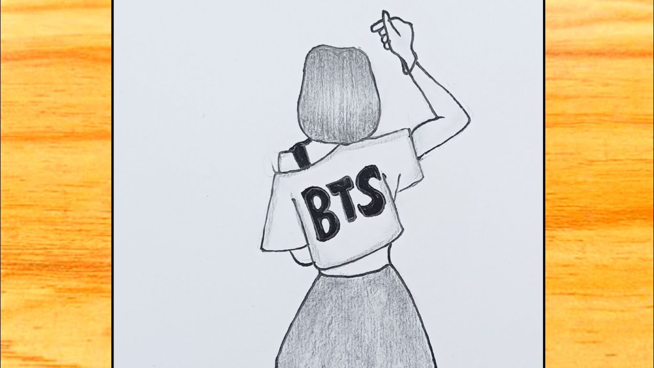 How to draw BTS girl | BTS drawing | BTS girl drawing | BTS pencil ...