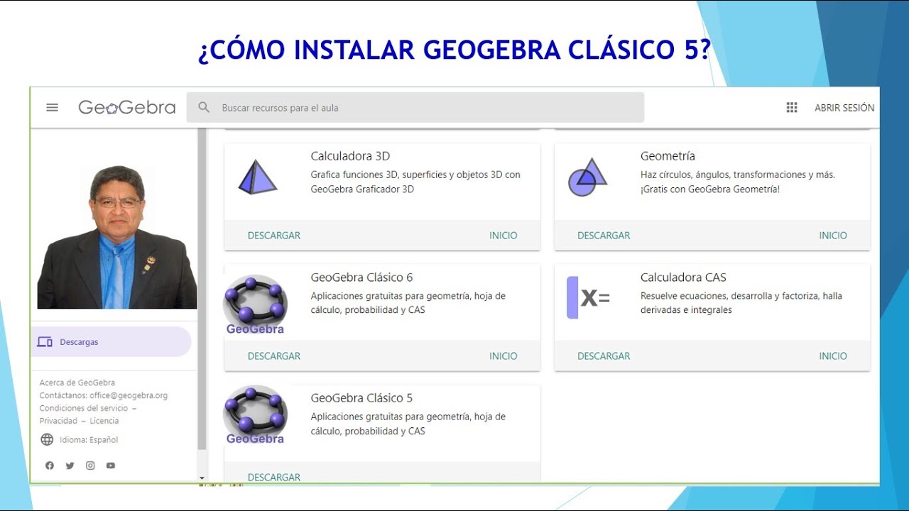¿Cómo instalar GeoGebra Clásico 5? - YouTube
