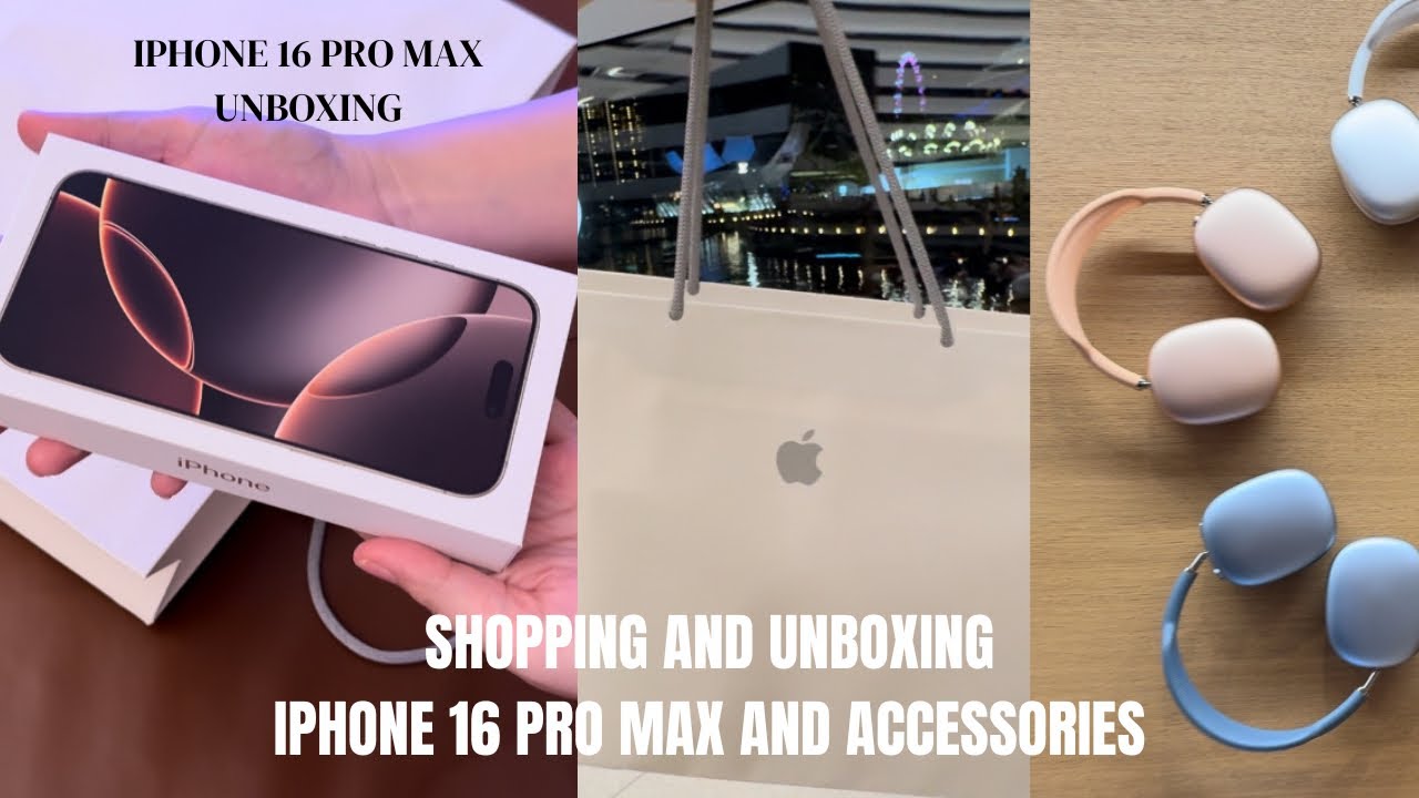 iPhone 16 Pro Max Unboxing and Accessories Shopping - YouTube
