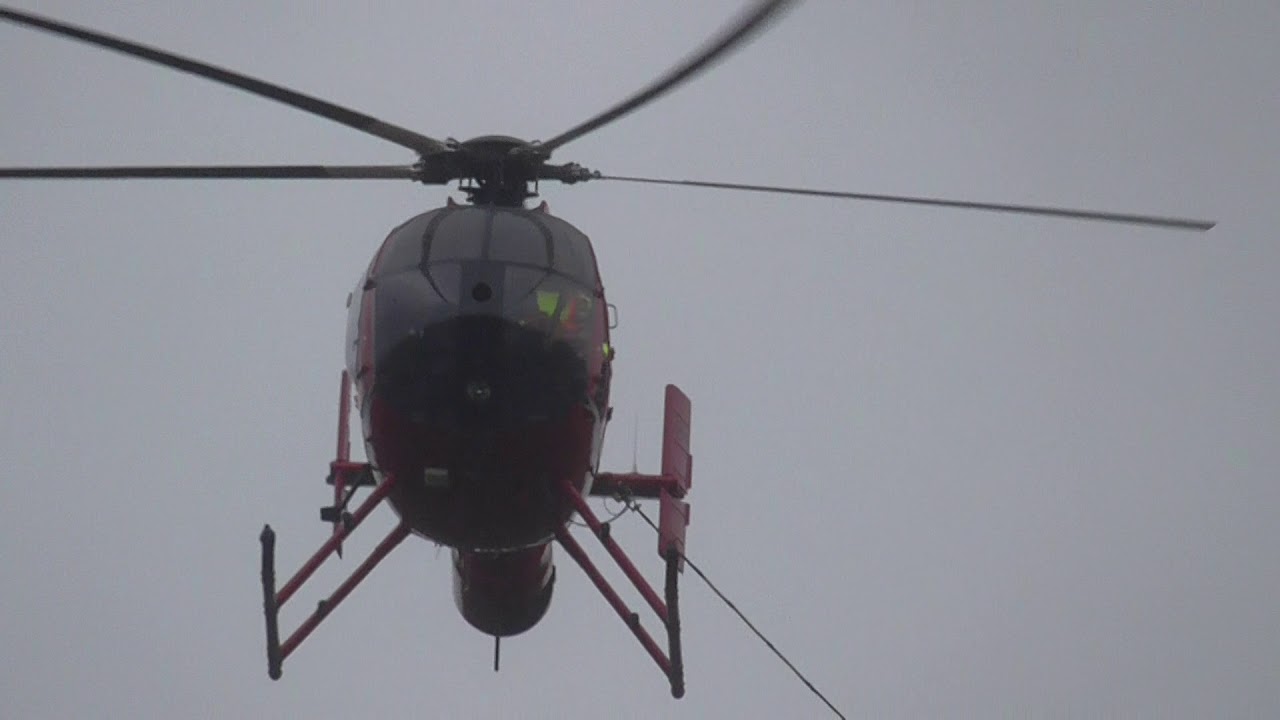 MD 520N NOTAR Helicopter, Part 3, Second Take Off with Side Pull Hook ...