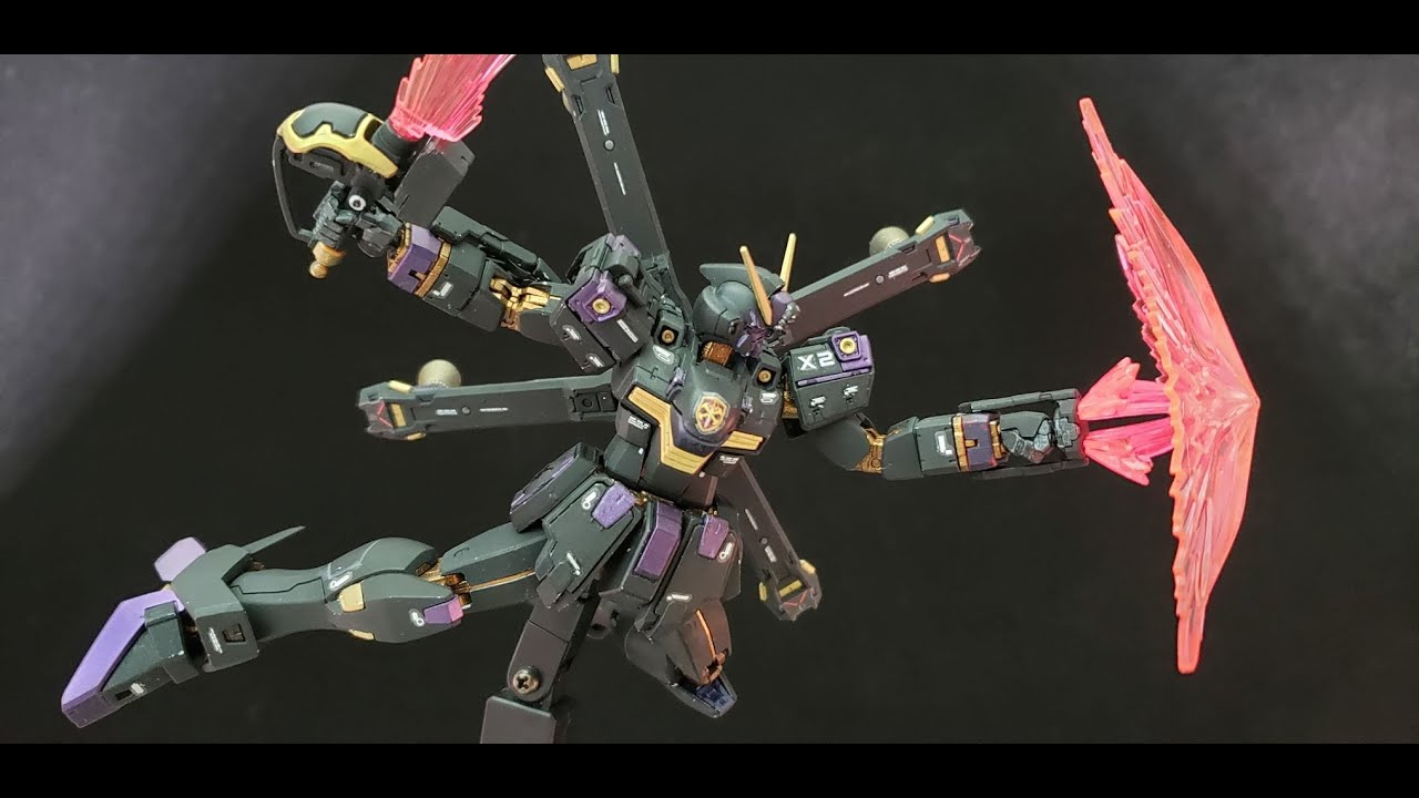 RG Crossbone Gundam X-1 Custom Build . (RG クロスボーンガンダムX-1) - YouTube