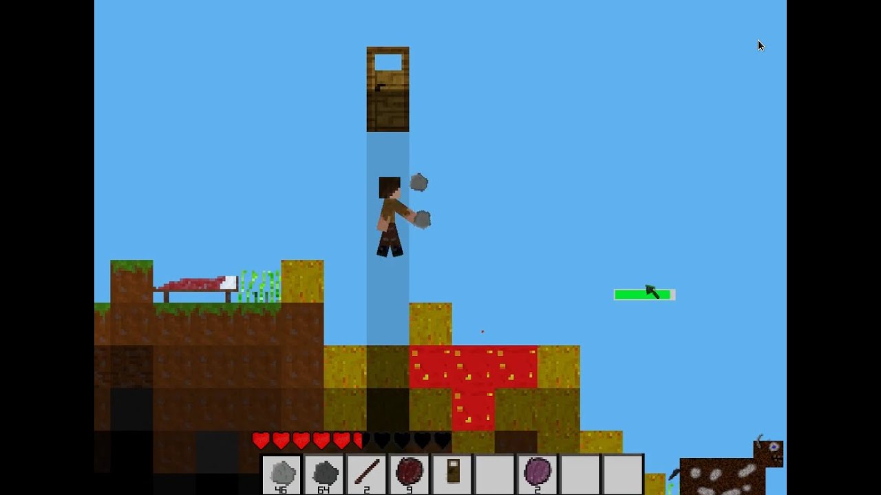 Throwable stones (2D Minecraft) - YouTube