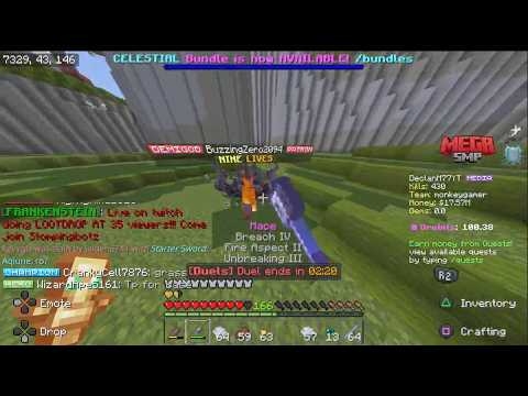 Mega SMP Trying 2v2 Duels with monkey gamer *INSANE*