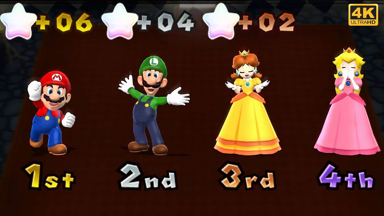 Mario Party 9 - Mario vs Daisy vs Peach vs Luigi - Toad's Road - YouTube