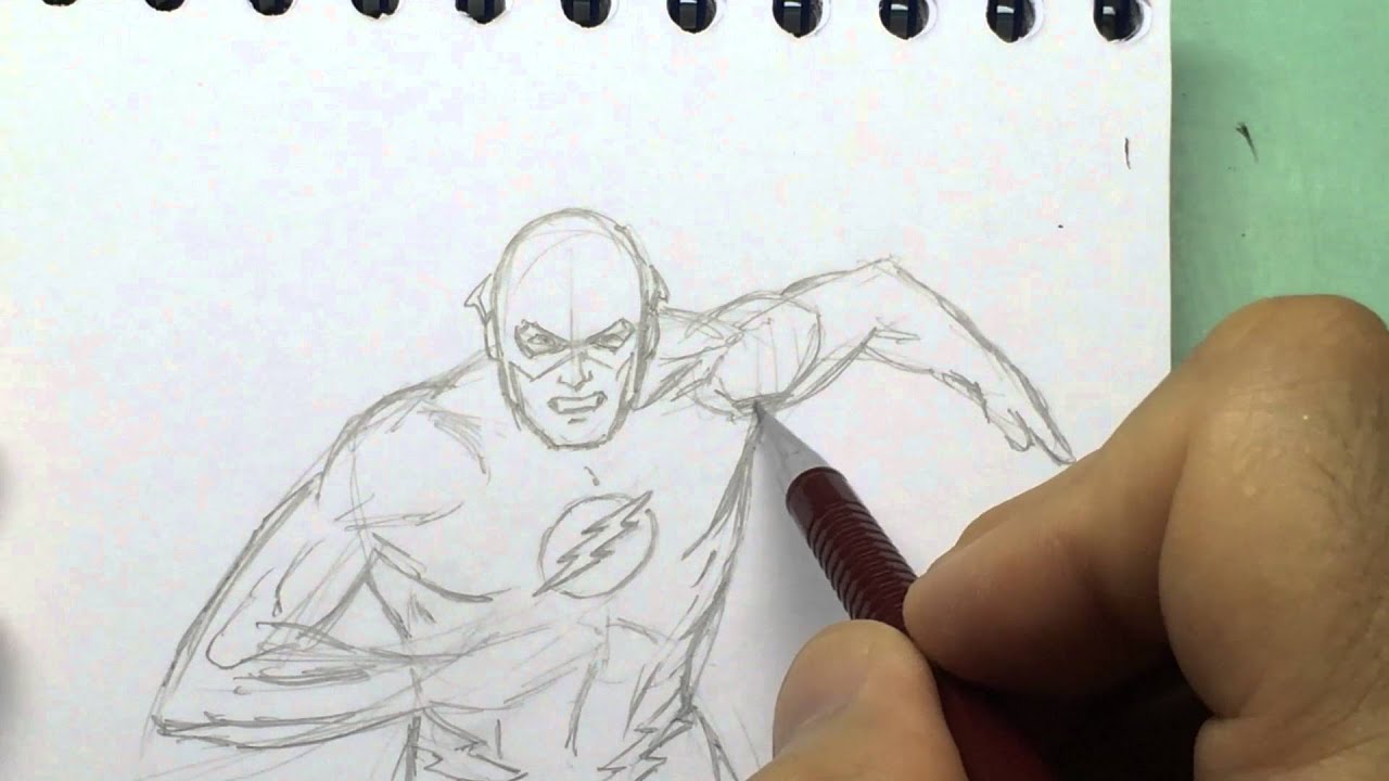 Drawing The Flash Quick Sketch - YouTube