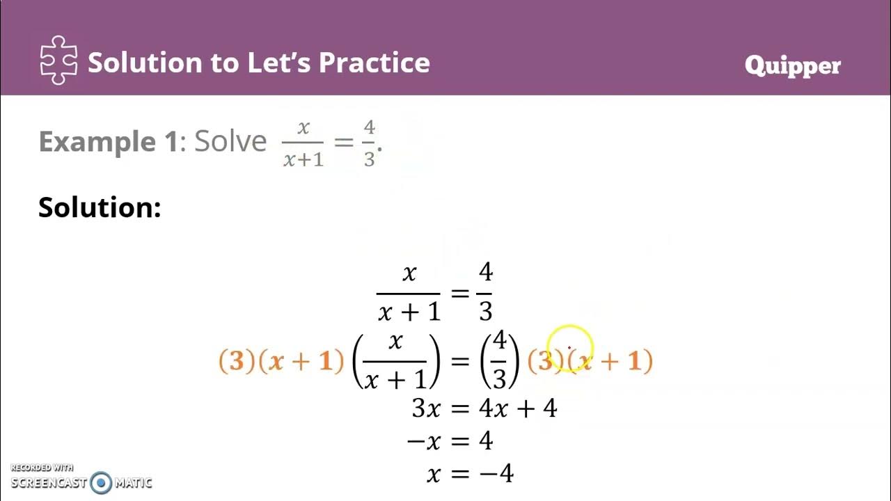 Rational Equations - YouTube