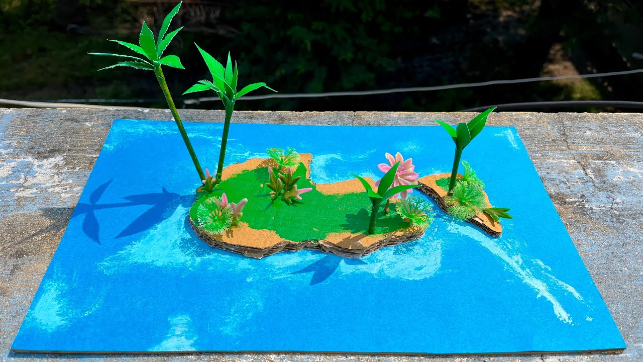DIY island model project | science project | Black pulse | - YouTube