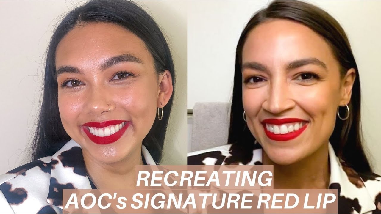 RECREATING CONGRESSWOMAN AOC's SIGNATURE RED LIP - YouTube