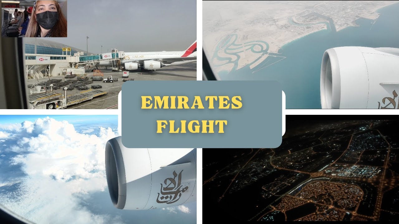 Aircraft viewings Emirates flight Barcelona to Dubai. Connecting flight ...