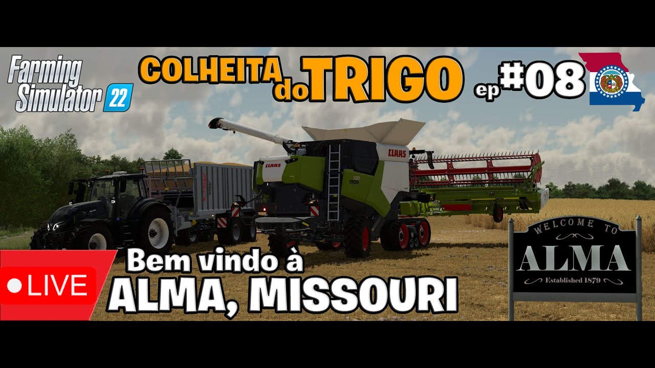 FS22 | MAPA ALMA MISSOURI | COLHEITA DO TRIGO | MULTIPLAYER | PC | ep ...
