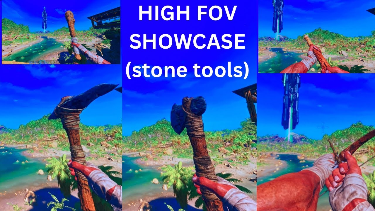Ark survival ascended high Fov showcase for stone tools - YouTube