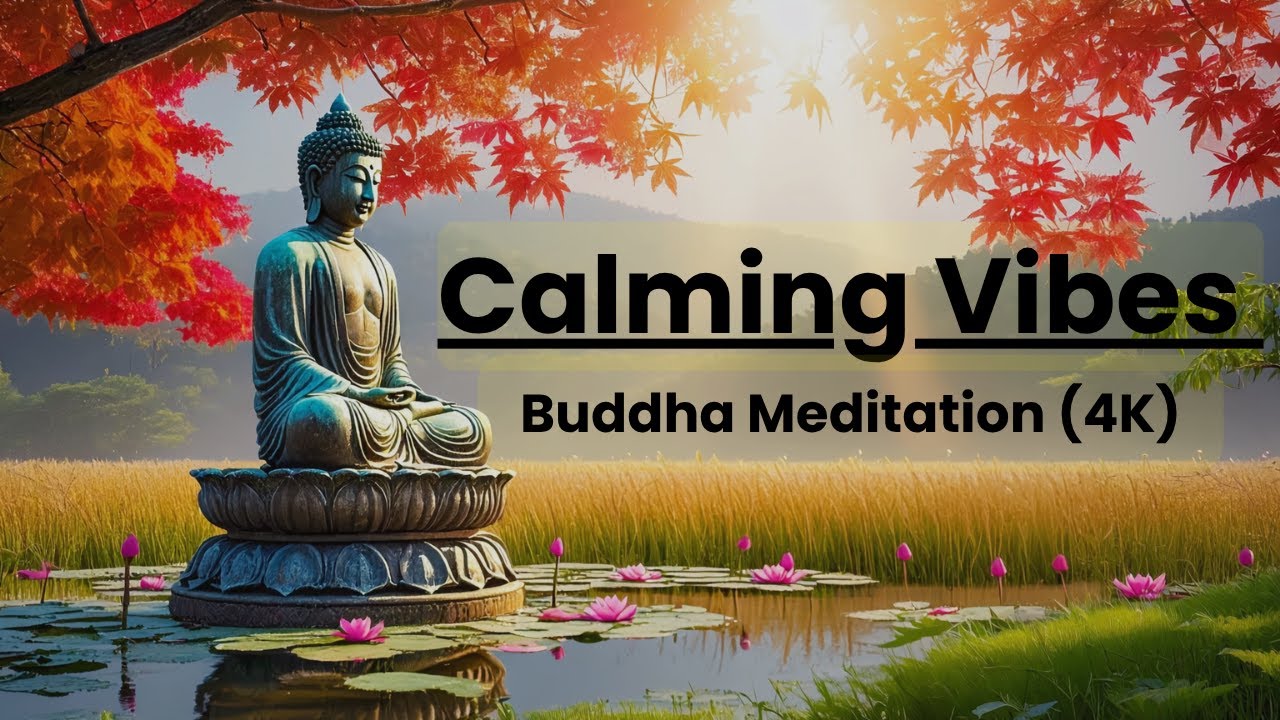 Calming Vibes | Buddha Meditation by the Lotus Pond (4K) - YouTube