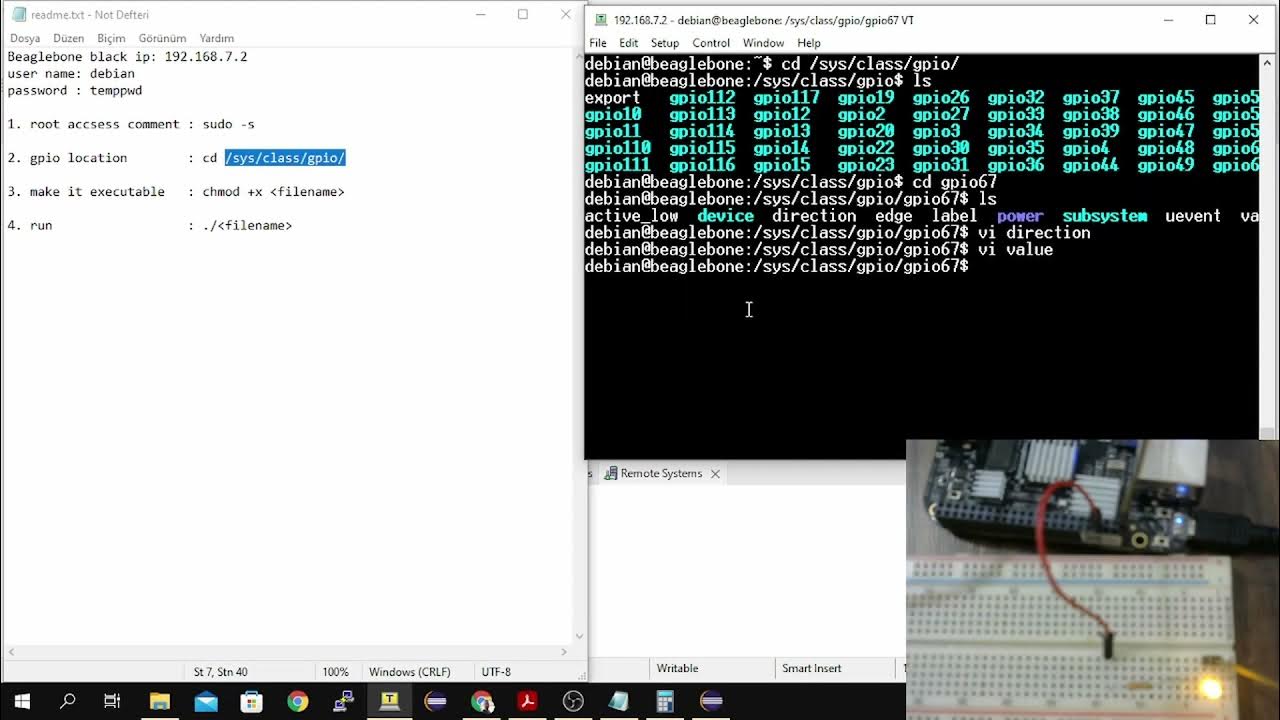 Beaglebone Black LED Blink - YouTube