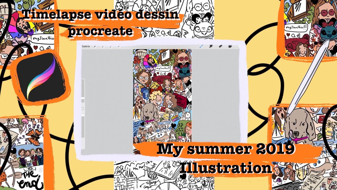 Timelapse video dessin procreate/ my summer 2019 ;) - YouTube