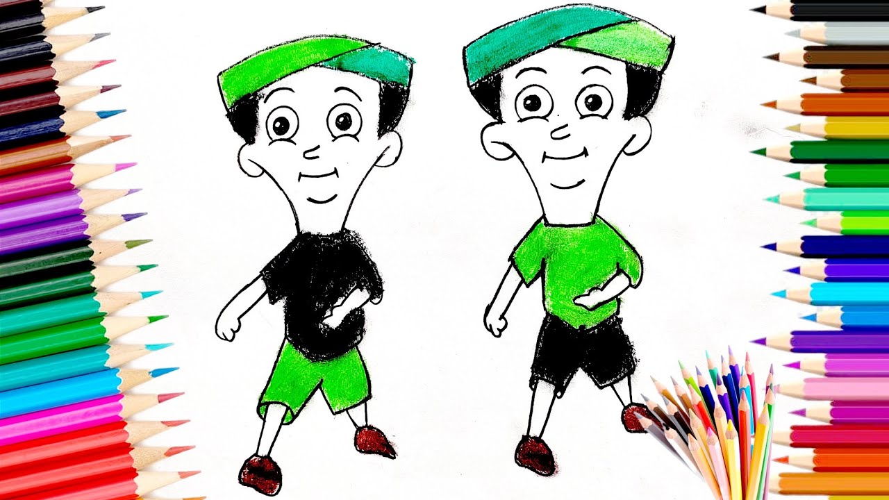 Dholu Bholu Drawing // How To Draw Dholu Bholu // Chhota Bheem # ...