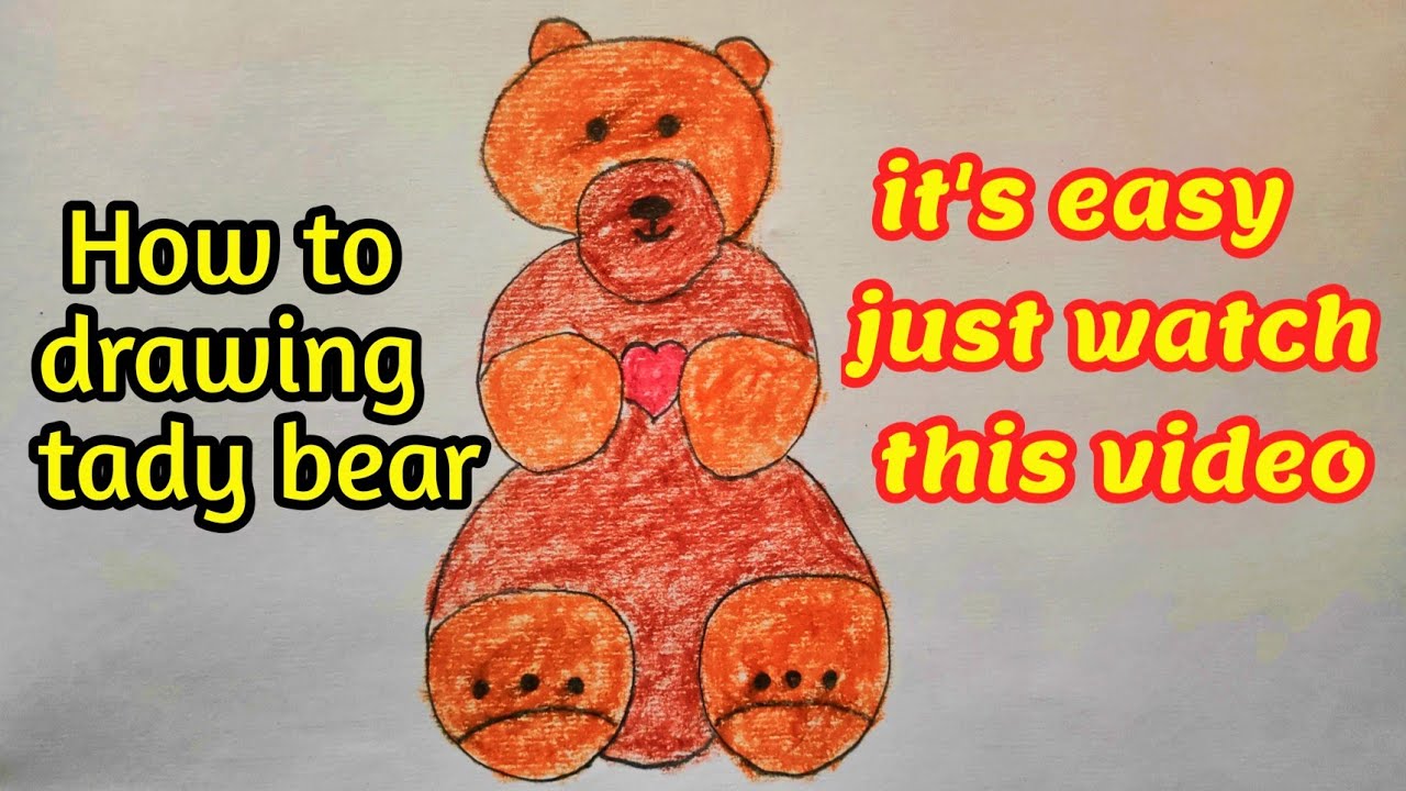 How to drawing tady bear, it's easy just watch video,, - YouTube