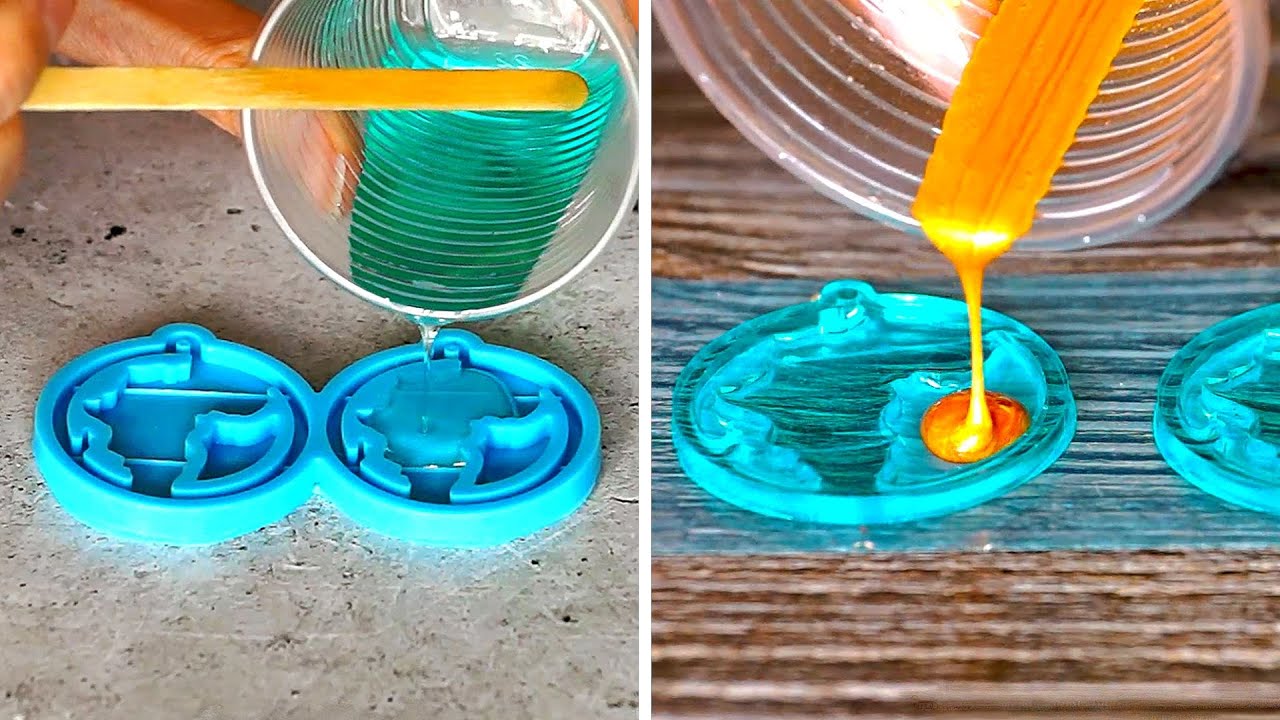 FAIRY PENDANTS MADE OUT OF AN EPOXY RESIN Open bezel technique - YouTube