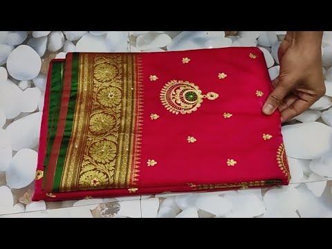 Banarasi Stone work Red Saree for Bridal collection | Stone work ...