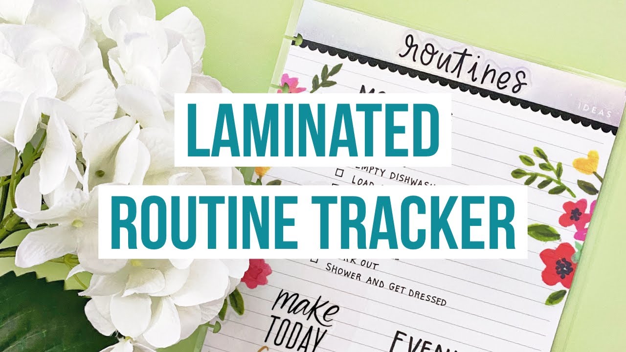 Morning and Evening Routines - Laminated Tracker for my Planner! // The ...
