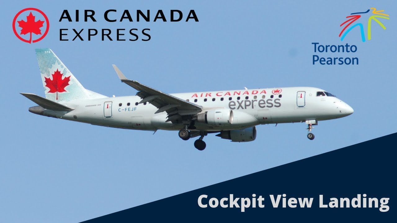 Embraer 175 Cockpit View Landing in YYZ - YouTube