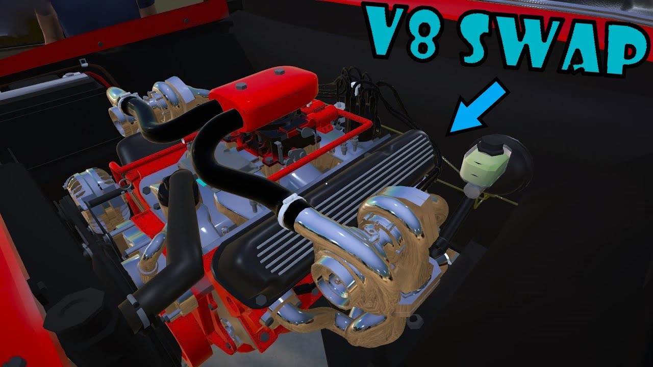 WE PUT A V8 IN OUR JUNKYARD WAGON!! - MY GARAGE (MULTIPLAYER) - YouTube