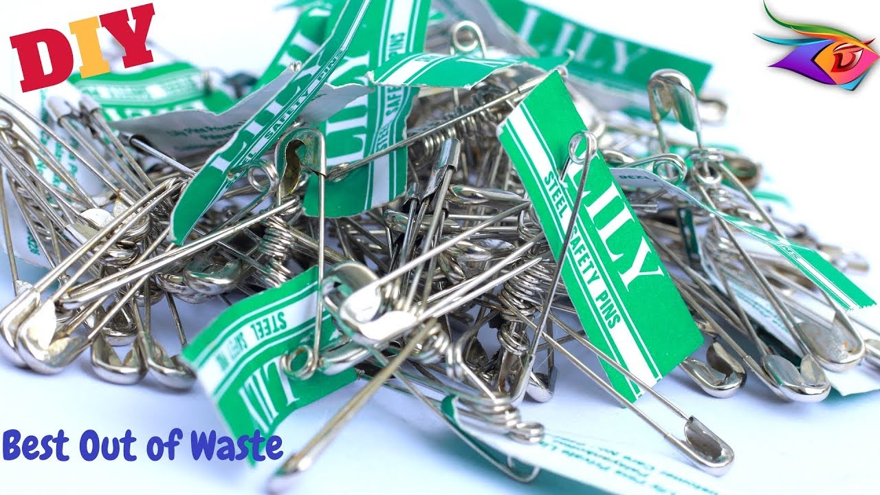 Safety Pins & Beads Wall Hanging | Best Use of Waste | DIYCrafts India ...