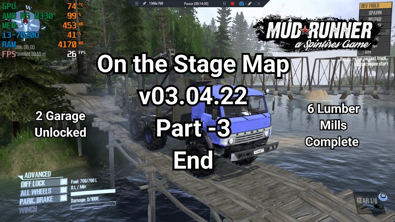 On the Stage Map v03.04.22 - Spintires Mudrunner Part - 3 End - YouTube