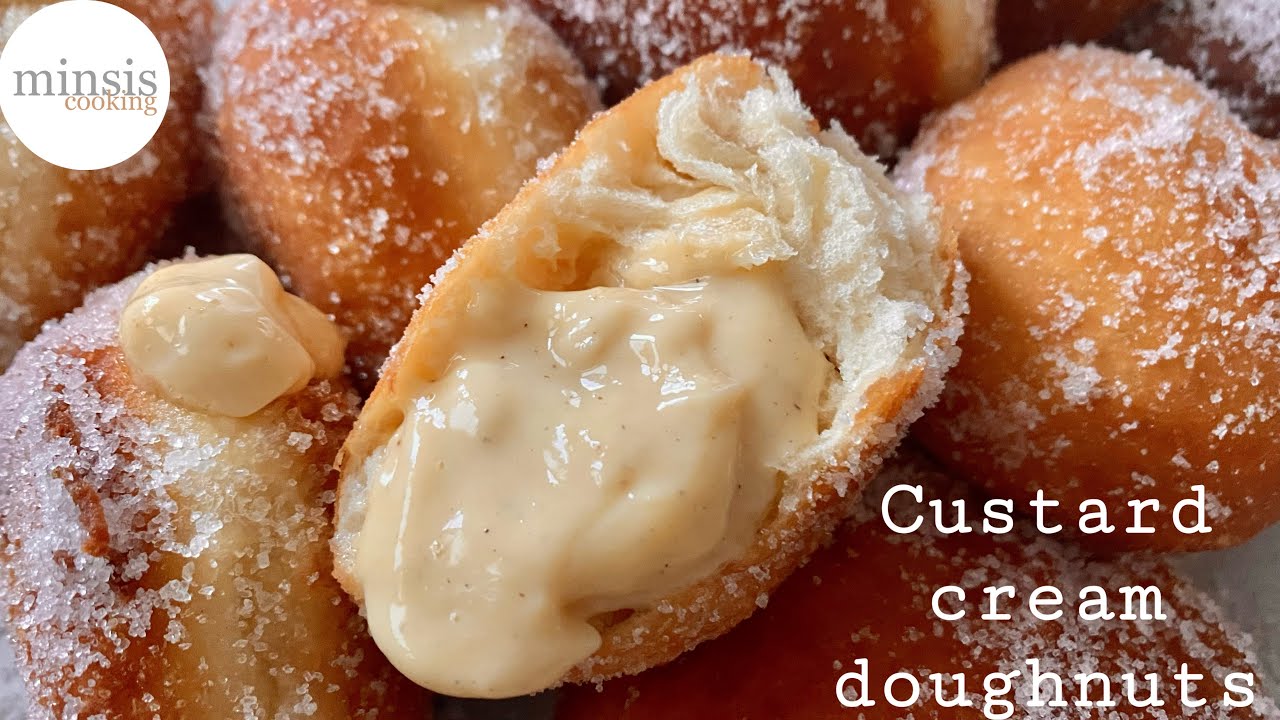 CUSTARD CREAM DOUGHNUTS recipe! Crispy, fluffy, rich, creamy, life ...