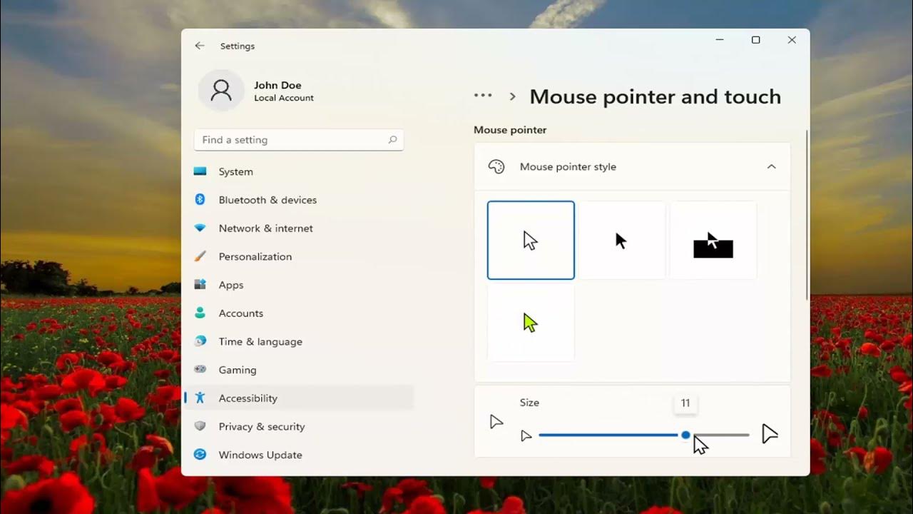How To Change Mouse Pointer Size On Windows 11 [Tutorial] - YouTube
