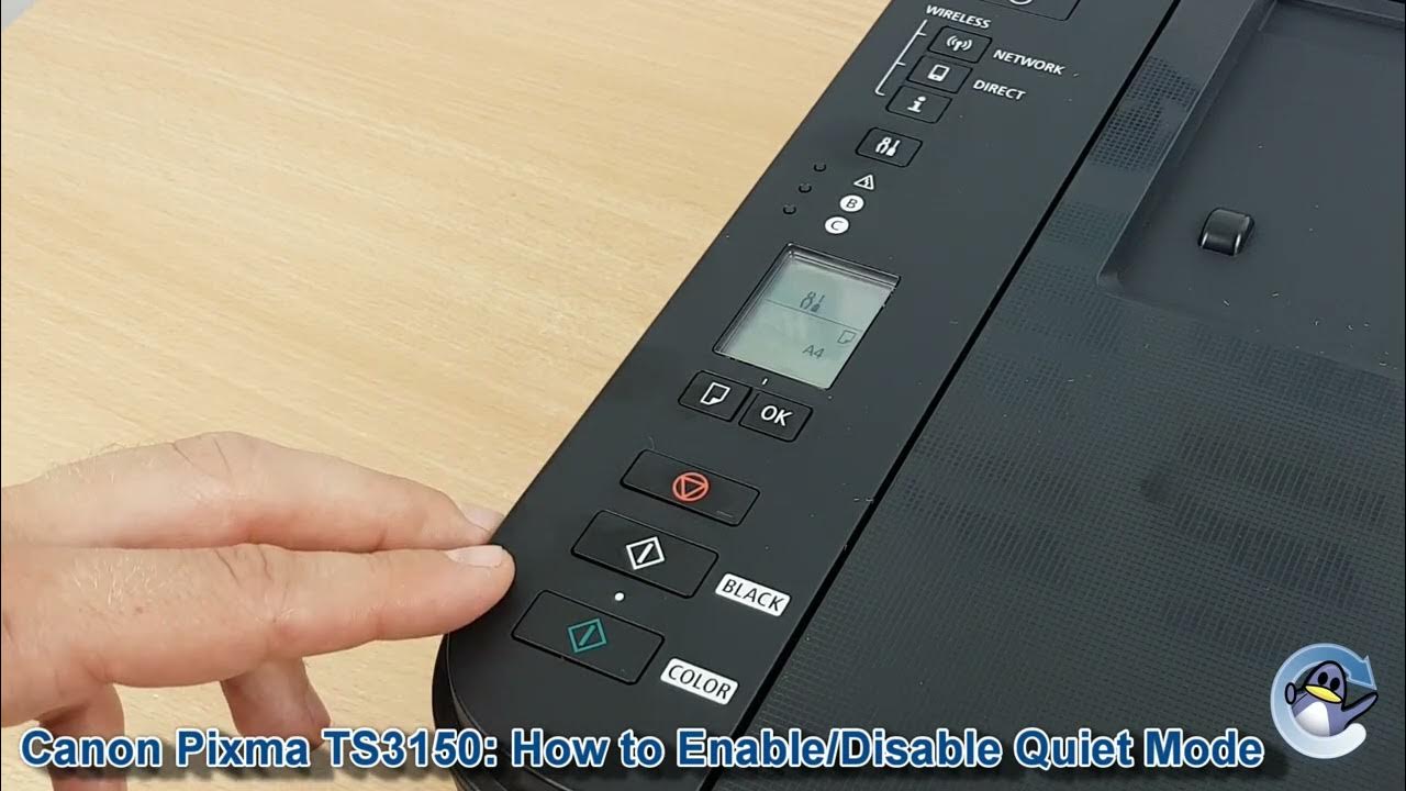 Canon Pixma TS3150: How to Turn "Quiet Mode" On or Off - YouTube