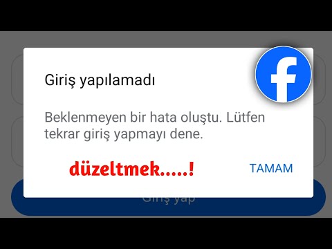 Facebook Giriş Yapılamıyor Sorunu | Beklenmeyen Bir Hata Oluştu Lütfen Tekrar Giriş Yapmayı Deneyin