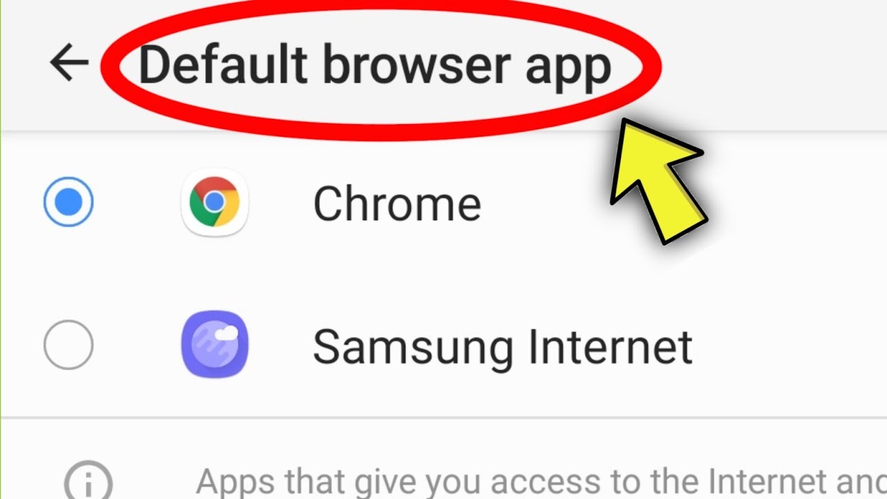 Google Chrome as Default Browser in Mobile Phone Samsung - YouTube