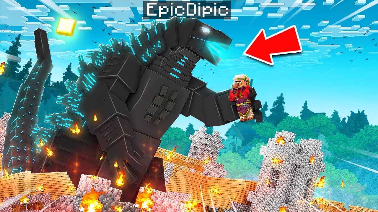 I Crafted Giant MECHA GODZILLA ARMOUR In Minecraft !!! - YouTube