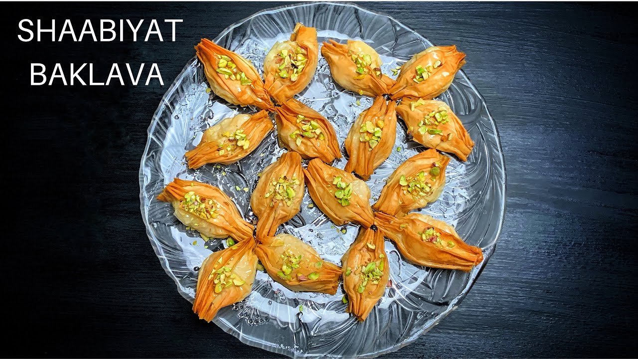 Cream Stuffed Baklava Petals | Shaabiyat / Warbat | Middle Eastern ...