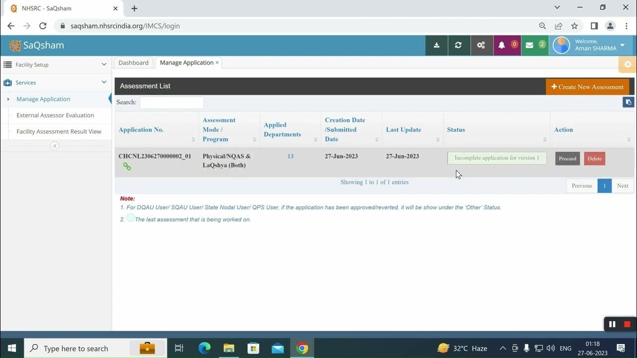 How to create application in SaQsham portal for National Quality ...