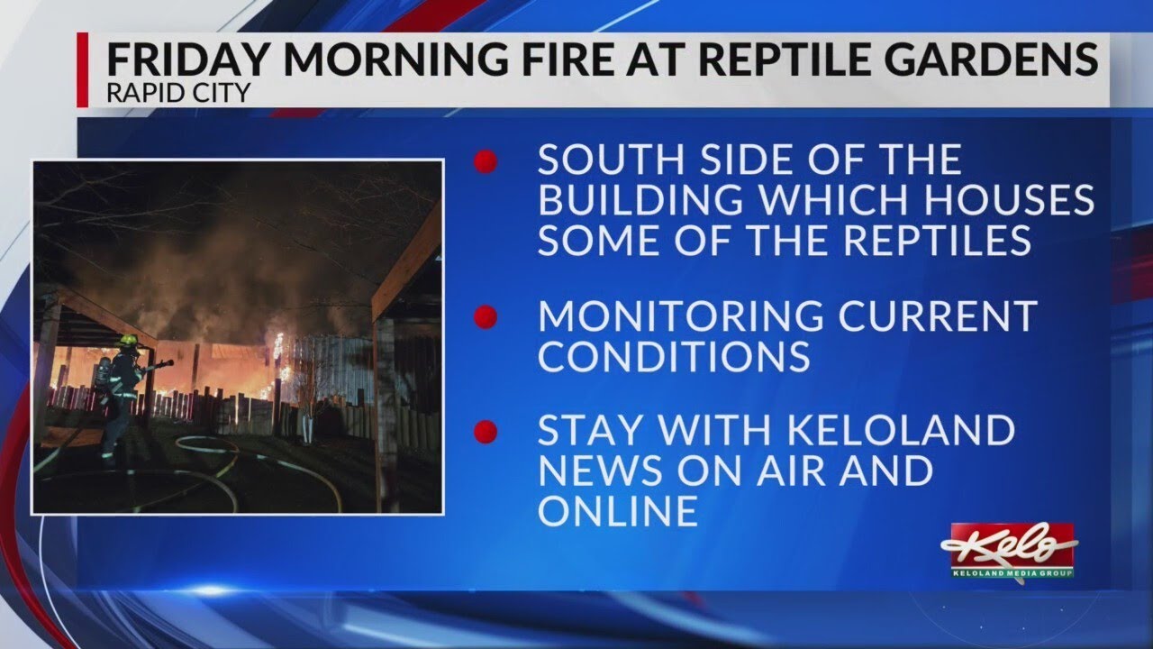 Early morning fire breaks out at Reptile Gardens - YouTube