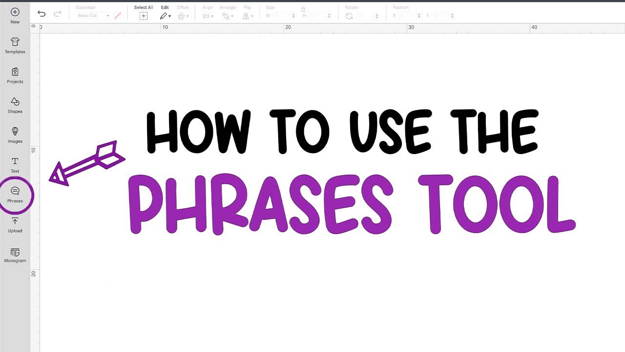 Cricut Tutorial: How to Use the new Phrases Tool in Design Space! - YouTube