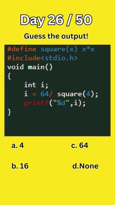 Day 26/50 Guess the output- 99% failed to solve #capti #code #programming #zoho #accenture #mcq ...