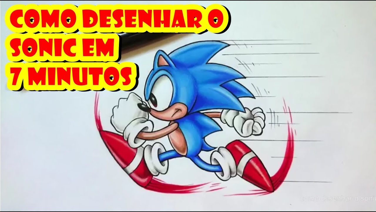 como desenhar o sonic correndo - YouTube