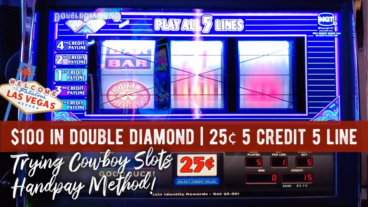 Trying the Cowboy Slots Handpay Method on a 5 Line Double Diamond in Las Vegas | Step 1 - YouTube