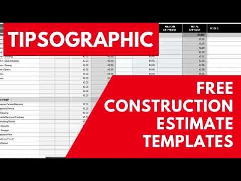 FREE DOWNLOAD - Construction Estimate Templates, Excel / Google Sheets ...