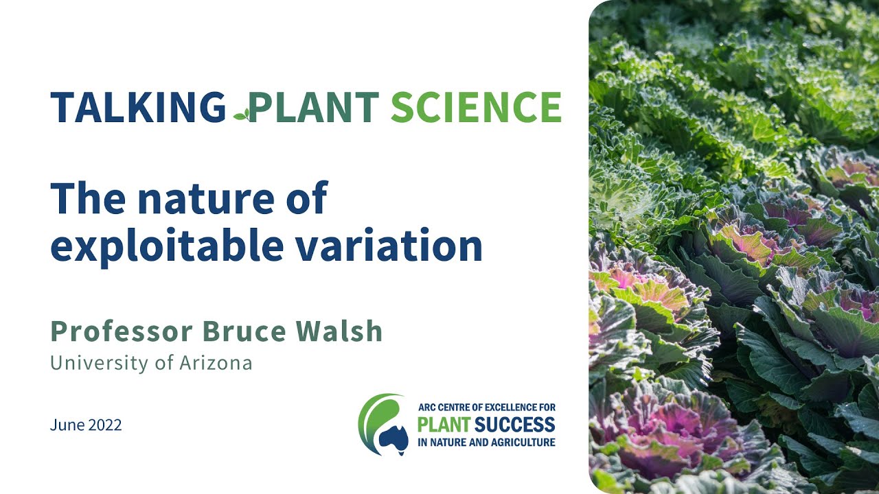 Bruce Walsh 'The nature of exploitable variation' - YouTube