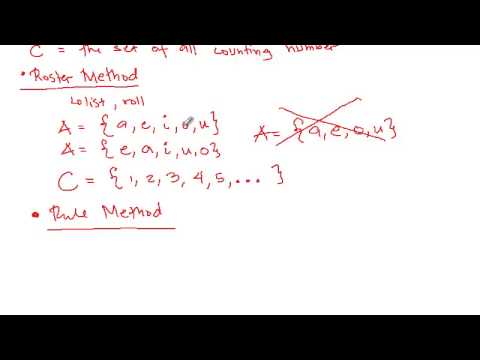 2 1 Two Common Method Of Describing A Set (roster And Rule Method