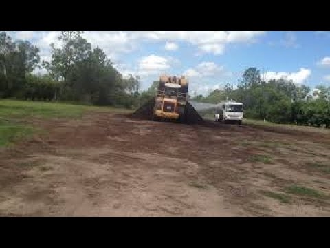 Ag-Plus anaerobically based compost with a backhoe using Multikraft ...